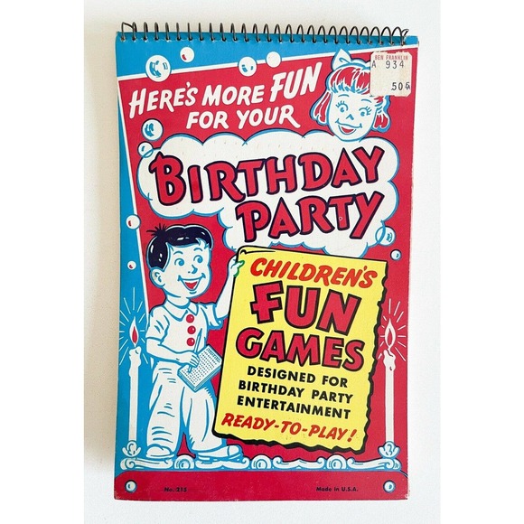 Toys | Vintage 1949 Book Childrens Fun Birthday Party Games Edward ...